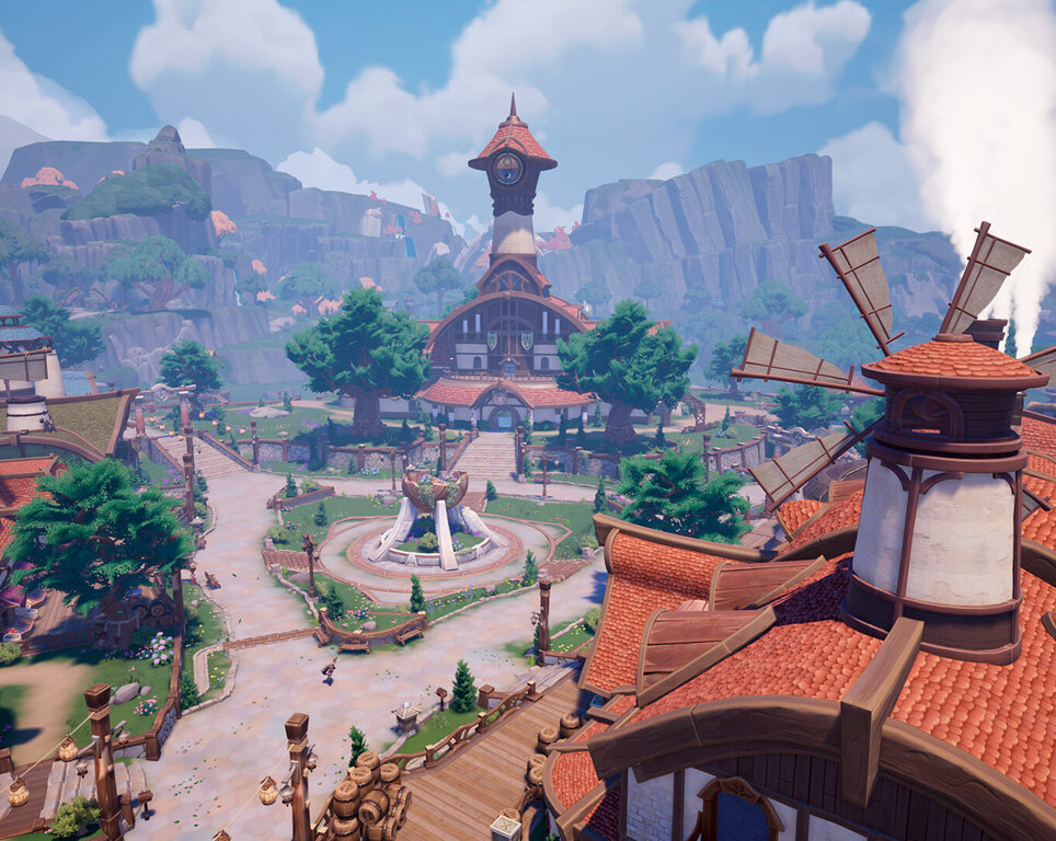 Winter ambiance with snow and Christmas trees has been added to the ...